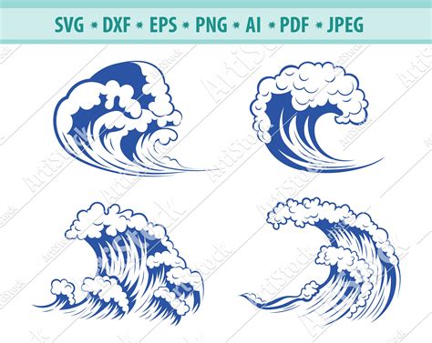 Wave SVG Waves Svg Sea Waves Svg Ocean Waves Svg Clipart Etsy UK