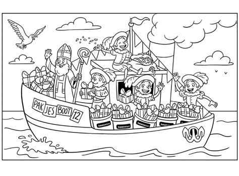 De Zak Van Sinterklaas Kleurplaat Kinderen Kleurplaat