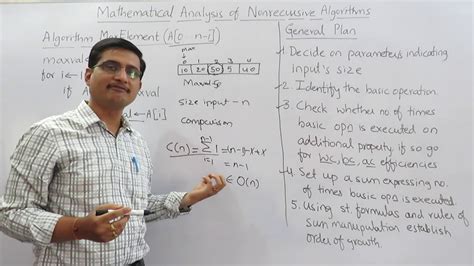 1 5 mathematical analysis of non recursive algorithms youtube