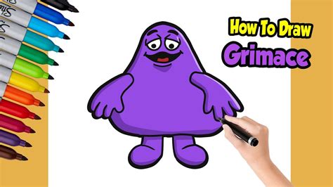 How To Draw GRIMACE Shake Step By Step Drawing Tutorial YouTube