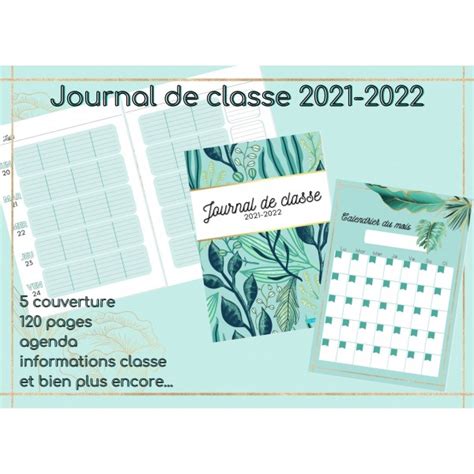 Journal De Classe Enseignant 2021 2022