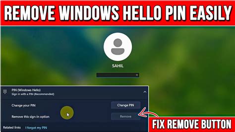 how to remove windows hello pin from windows 10 11🌟disable windows hello pin 2024⚡fix remove