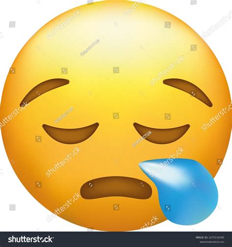 Crying Emoji Sad Emoticon Face With Tear Drop Royalty Free Stock Vector 2275216345