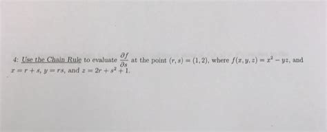 solved use the chain rule to evaluate partial derivative