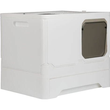 Haloyo Bac à Litière pour Chat Grande Toilette Fermée Pliable pour