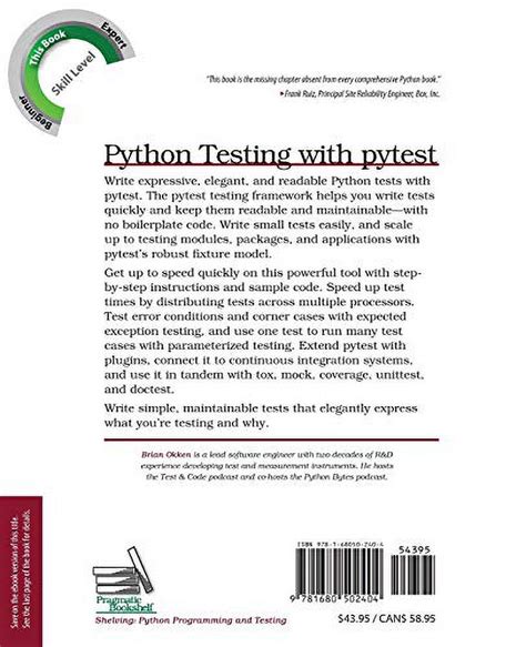 python testing with pytest simple rapid effective and scalable paperback