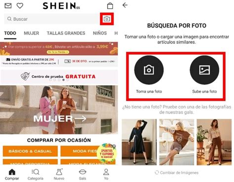 Cómo buscar un producto en Shein por foto