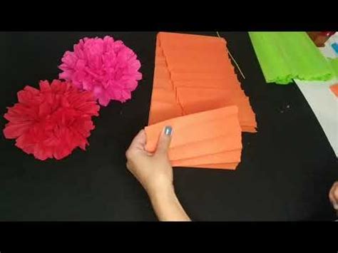Fazendo Pompom De Papel Crepom Youtube