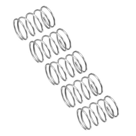 Uxcell Compression Spring 5Pcs 304 Stainless Steel 4mm OD 0 2mm Wire