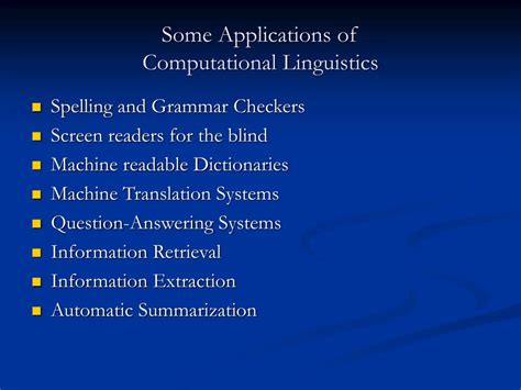 ppt introduction to computational linguistics powerpoint presentation id 5312589