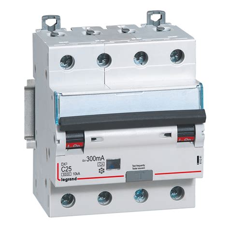 Disjoncteur différentiel Legrand DX3 25A courbe C 300mA 4 Po