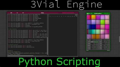 python scripting editor in 3vial engine youtube