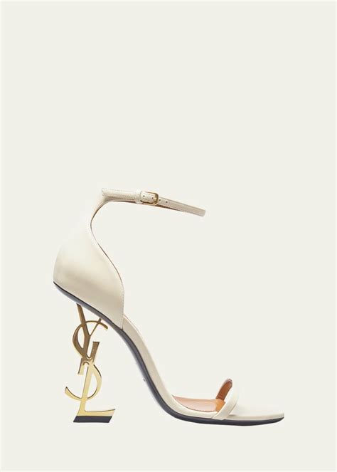 Saint Laurent Opyum Ysl Calfskin Ankle Strap Sandals Bergdorf Goodman