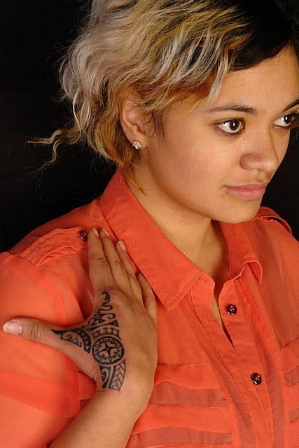 Rotuman Polynesian Hand Tattoo On Laura