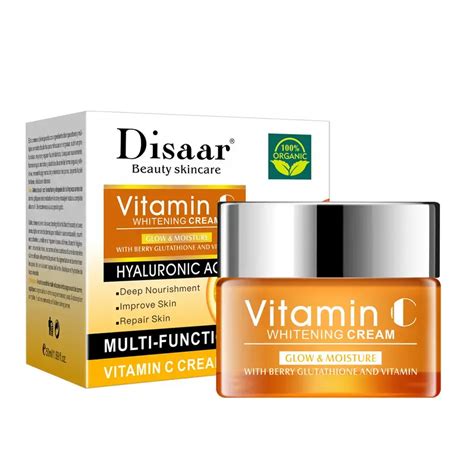 Disaar Crema facial de vitamina C y ácido hialurónico ABC Fashion