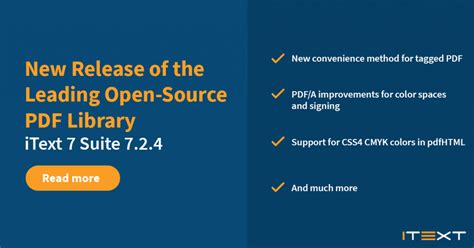 Announcing The Release Of IText 7 Suite 7 2 4 PDF Association