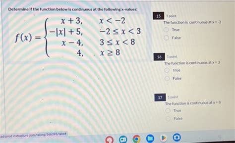 Determine If The Function Below Is Continuous StudyX