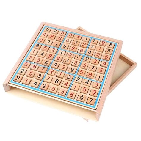 Fourket Wooden Sudoku Board Game With Drawer In Sudoku