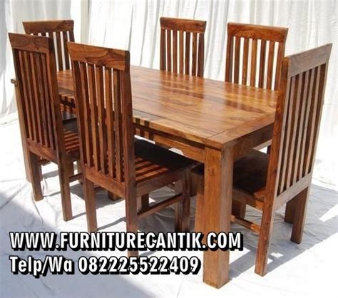 Meja Makan Kayu Jati Minimalis Haidi Jati Furniture