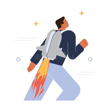 Motivation Concept Motivated Person Setting And Achieving Stock Vector