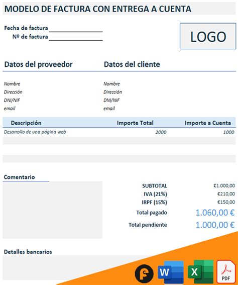 Modelos De FACTURA En Excel Word O PDF Gratis 2024