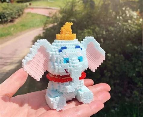 Elephant Dumbo 3D Perler Bead Patterns Tutotial Instant Etsy