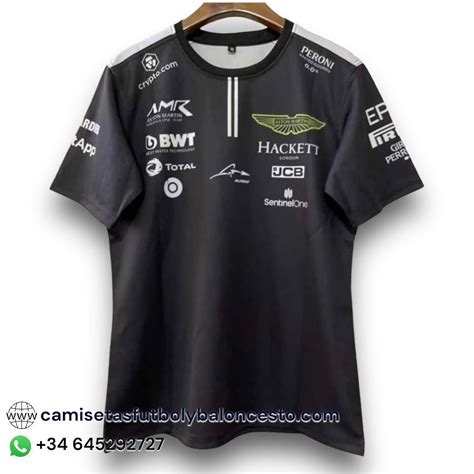 Camiseta Aston Martin Alonso Black Camisetas Futbol Y Baloncesto