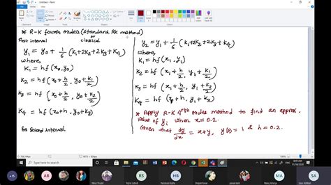 rk fourth order methods numerical methods youtube