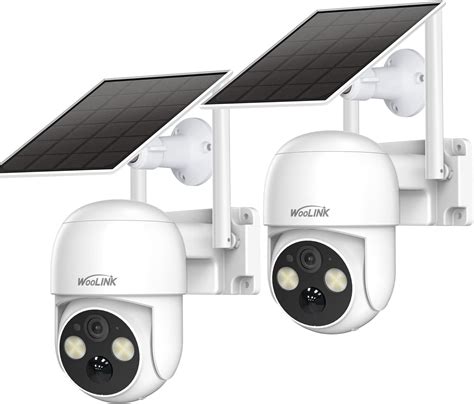 Amazon WOOLINK 2PCS 4MP Solar Security Camera Wireless Outdoor 2