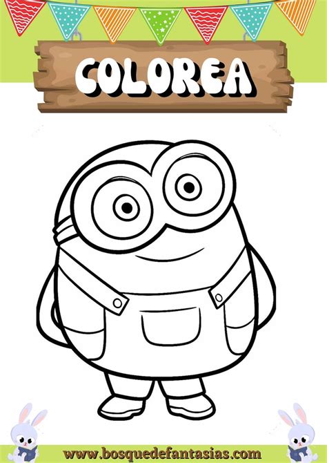 DIBUJOS de MINIONS para niños Para colorear e imprimir