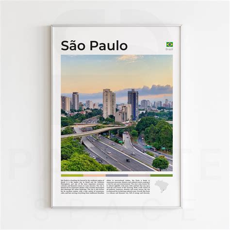 Digital S O Paulo Print Set Of S O Paulo Map Art Sao Paulo Wall Art