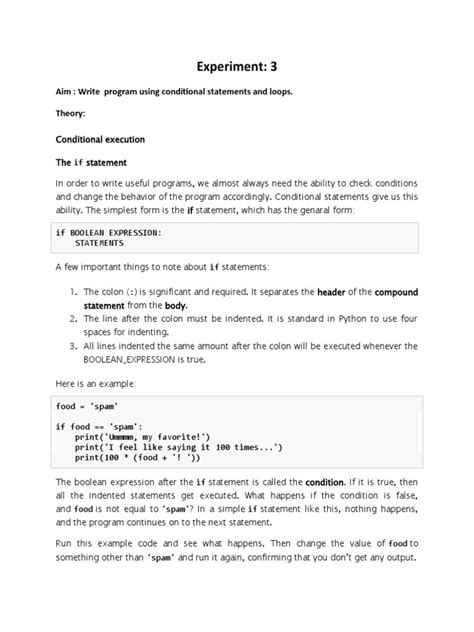 experiment 3 pdf control flow boolean data type
