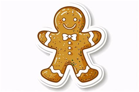 A Gingerbread Man With A Bow Tie Premium AI Generated Image