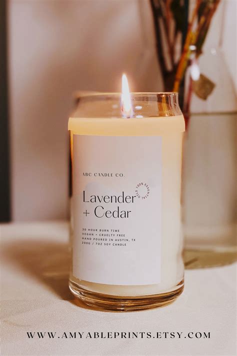 Editable Candle Label Template Minimalist Soy Candle Label Etsy Artofit