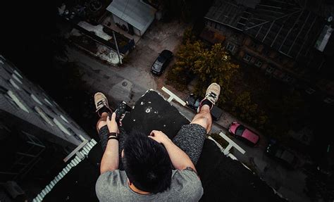 Looking Down Rooftop Photography