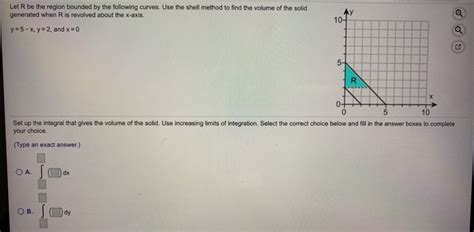 solved let r be the region bounded by the following curves