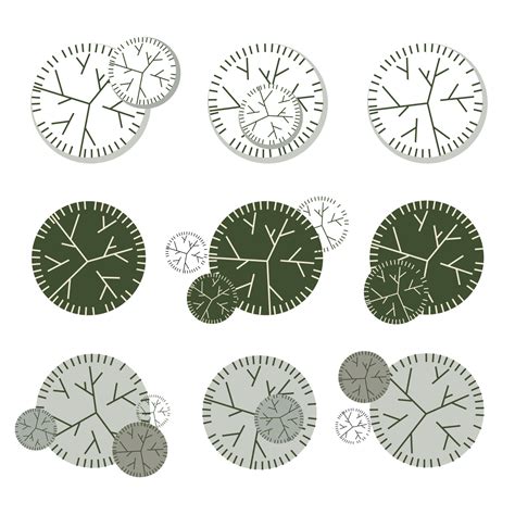 Tree For Architectural Floor Plans Entourage Design Various Trees