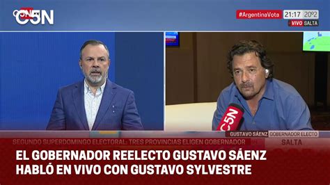 El GOBERNADOR REELECTO GUSTAVO SÁENZ HABLÓ en VIVO con GUSTAVO