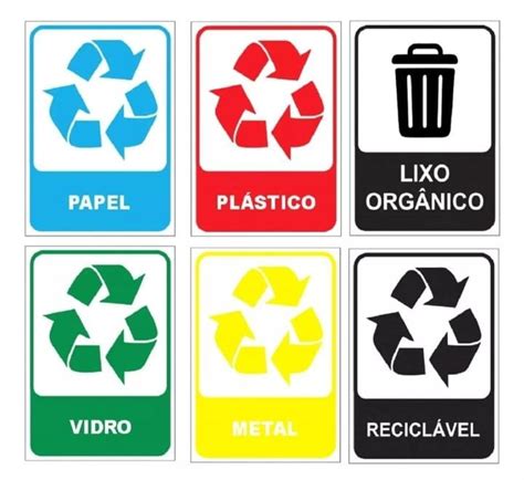Placa Sinalização Plastificado Lixo Reciclável Completo Elo7