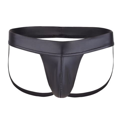 YiZYiF Low Rise Herren Sport Wetlook Lackleder Männer String Tanga