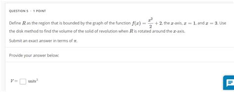 solved define r as the region that is bounded by the graph