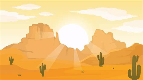 Ilustraci N De Fondo De Paisaje De Dibujos Animados De Desierto De