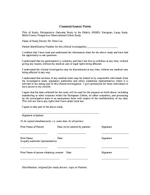 Fillable Online Consent Assent Form Fax Email Print PdfFiller