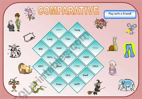 COMPARATIVE BOARDGAME ESL Worksheet By Piretraig