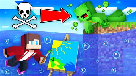 JJ Pranked Mikey With A Drawing Mod In Minecraft Challenge Maizen