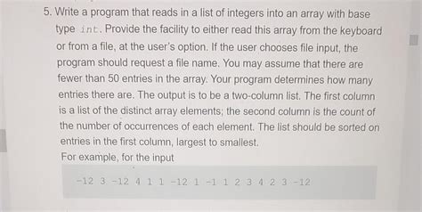 Solved Write A Program That Reads In A List Of Integers Chegg