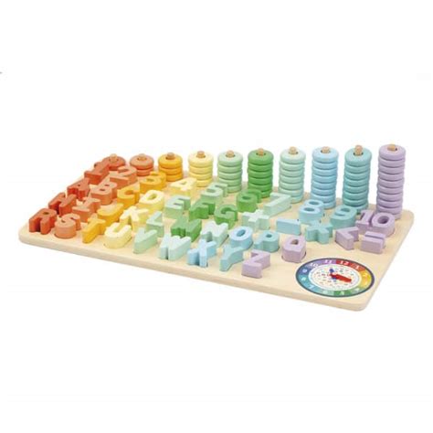 Maxi puzzle éducatif en bois chiffres et lettres WOOD N PLAY King