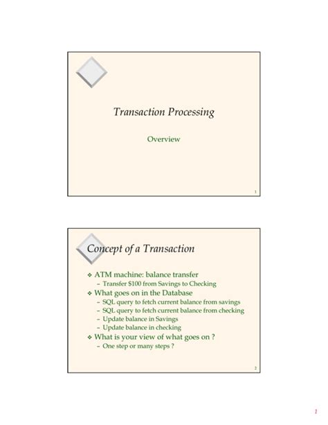 introduction to transaction processing