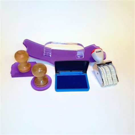 Traditional Stamp Or Hand Stamp With Separate Ink Pad Self Inking