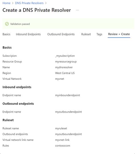 Guia de início rápido Criar um resolvedor privado de DNS do Azure